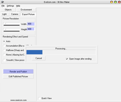 How does ExeIcon.com 3D Box Maker work?